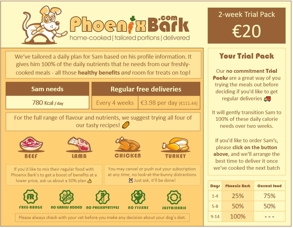 2-week Trial Pack – Sam | Phoenix Bark